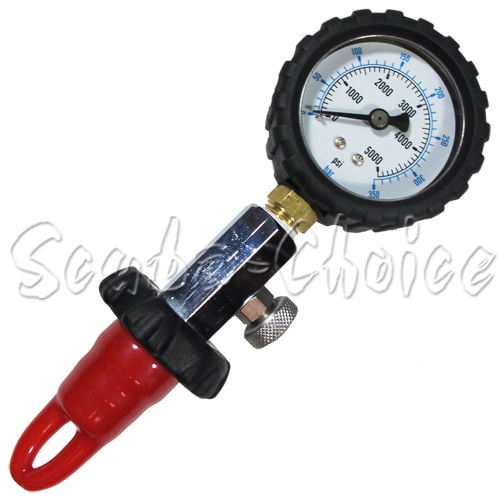 Scuba Choice Diving DIN Tank Pressure Checker 5000 PSI 350 BAR ...