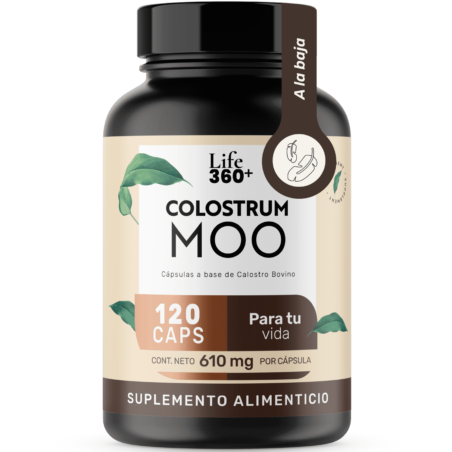 Suplemento Alimenticio LIFE 360+ Colostrum Moo 120 Cápsulas Calostro ...