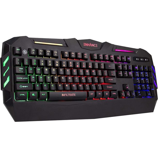 ENHANCE Infiltrate KL1 LED Gaming Keyboard - Multi Color Backlit ...