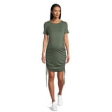 Destination Maternity Women's Ruched Bodycon Dress with Short Sleeves ...