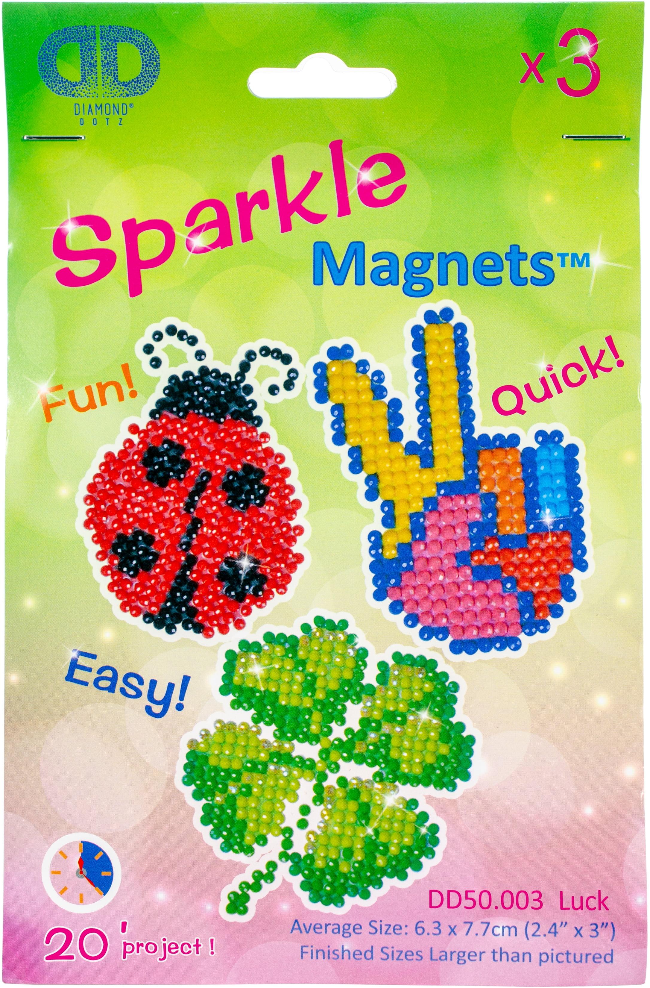 Diamond Dotz Diamond Magnets Facet Art Kit-Assorted Luck 3/Pkg ...