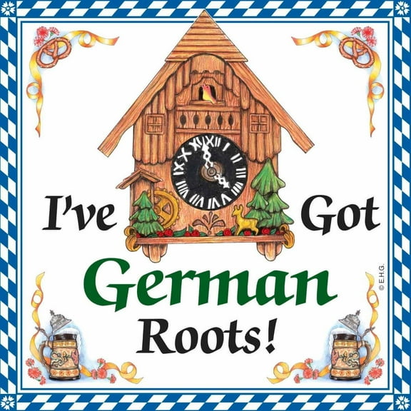 Oktoberfest Haus Multicolor Ceramic Tile Magnet Lovebirds and ...