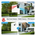 Security camera， Dual Lens 360º Camera IP66 Security Protection 8MP 4K ...