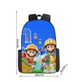 Retro Gaming Backpack - Classic Plumber Theme Large Capacity Bookbag ...