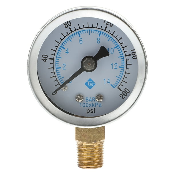 1/8 Inch 0-200 Psi 0-14 Bar Compressor Compressed Air Pressure Gauge - Walmart.ca