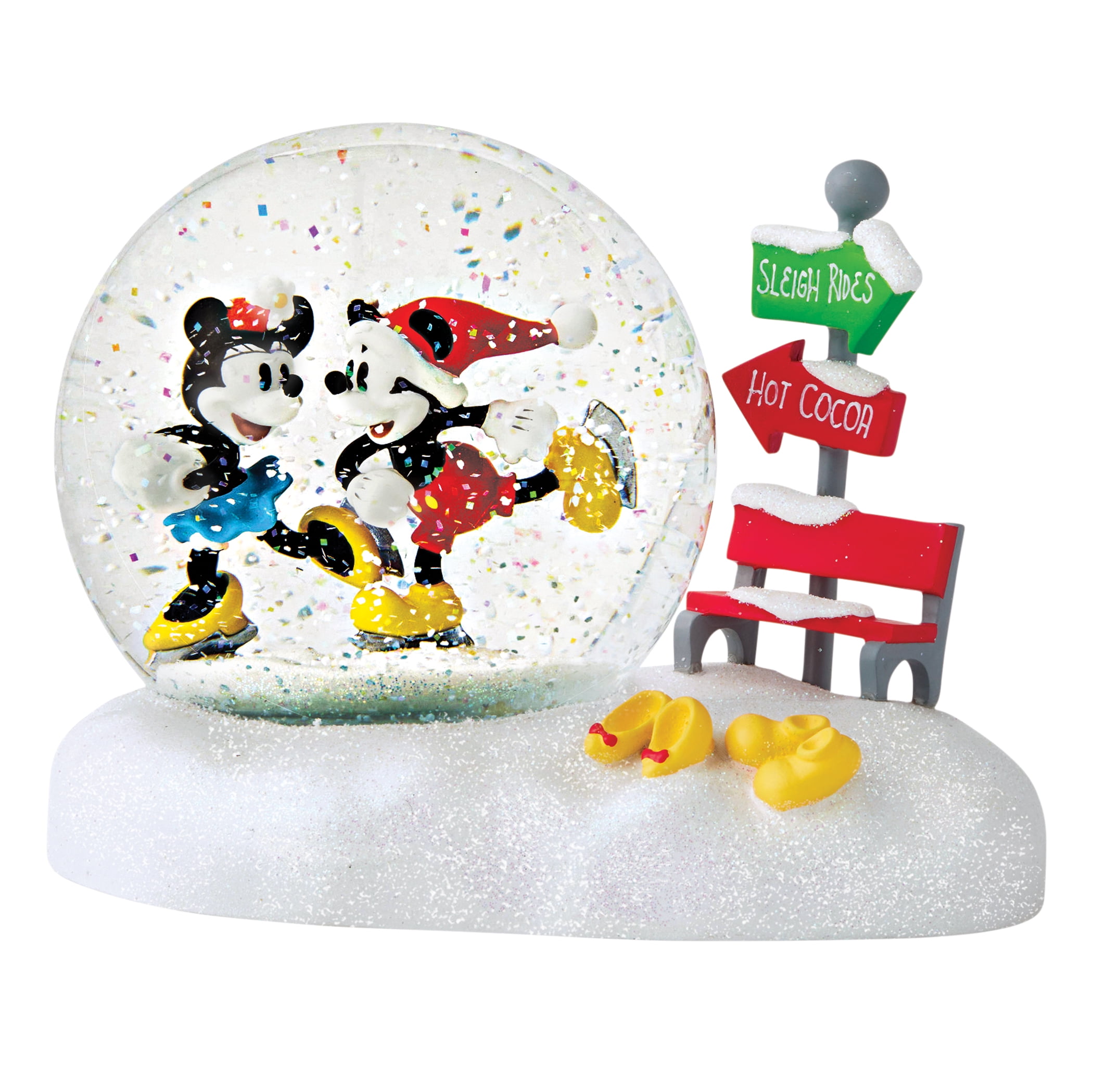 Collections Etc Mickey and Minnie Mouse Tabletop Snow Globe - Walmart.com