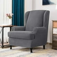AIGIA Wingback Chair Covers 2 Piece Wing Chair Slipcover Stretch ...