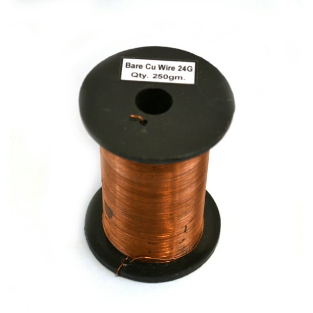 Eisco Labs Copper Wire, Bare, 375ft Reel, 24 SWG (23/24 AWG) - 0.022 ...