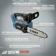 SENIX 20V Cordless Chainsaw, 10-in Brushless, Lightweight with Battery ...