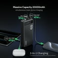 45W 20000mAh Power Bank Battery with Integrated USB-C Charging Cable ...