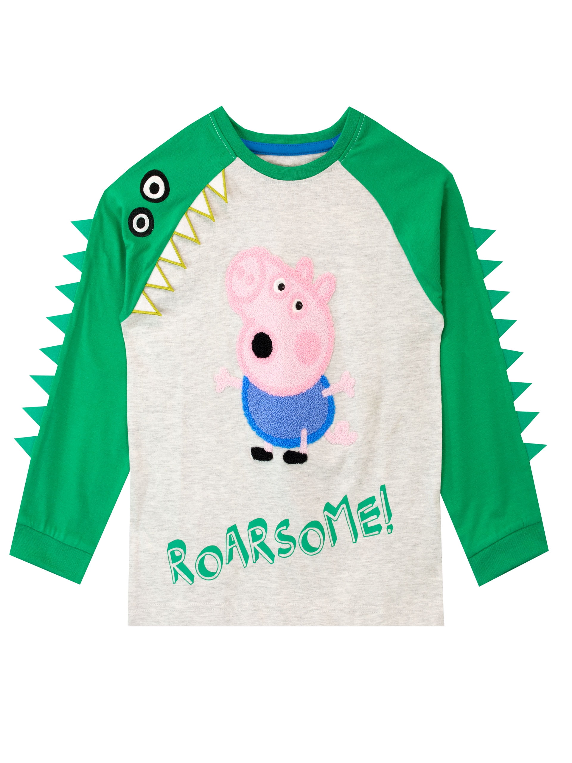 Peppa Pig Boys George Pig Long Sleeve Top Gray Sizes 2T-8 - Walmart.com