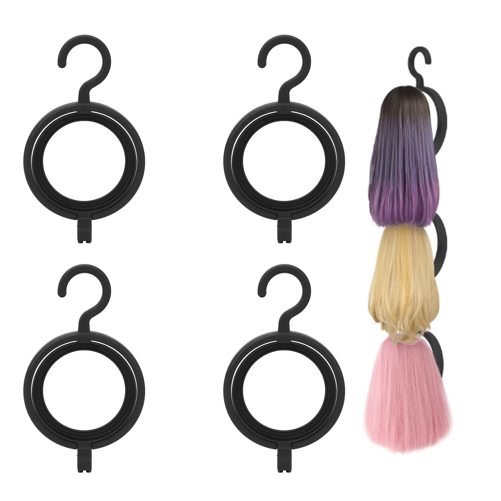 Click here for Unbranded Black Wig Hanging Holder 4pcs Wig Hanger... prices