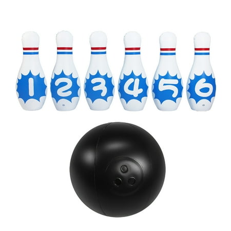 SUNSBELL Inflatable Bowling Set PVC Material Inflatable 6 Bowing Pins ...