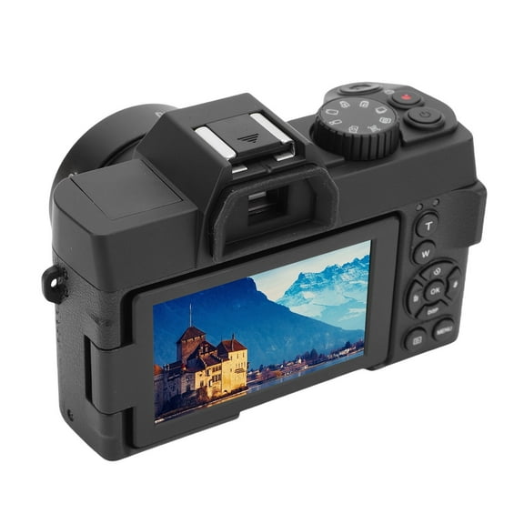 Compact 4K Melcam Camera, 48MP, Anti-Shake, Viewfinder, SD Card, 2 ...
