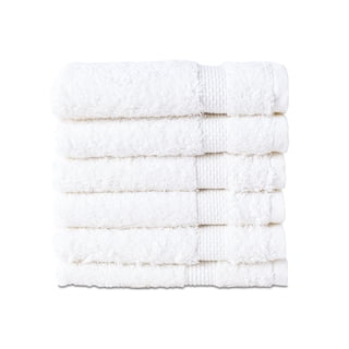 Pacific Linens 24-Pack White 100% Cotton Towel Washcloths, Durable ...