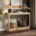 55.1 Inch Curved-Leg Storage Console Table – Slim Narrow Side Table ...