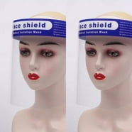 Safety Face Shield [2 Pack] Elastic strip, Transparent Full Face ...