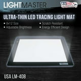 "Lightmaster Ultra-Thin 9"" x 12"" LED Light Box with USB Power Adapter ...