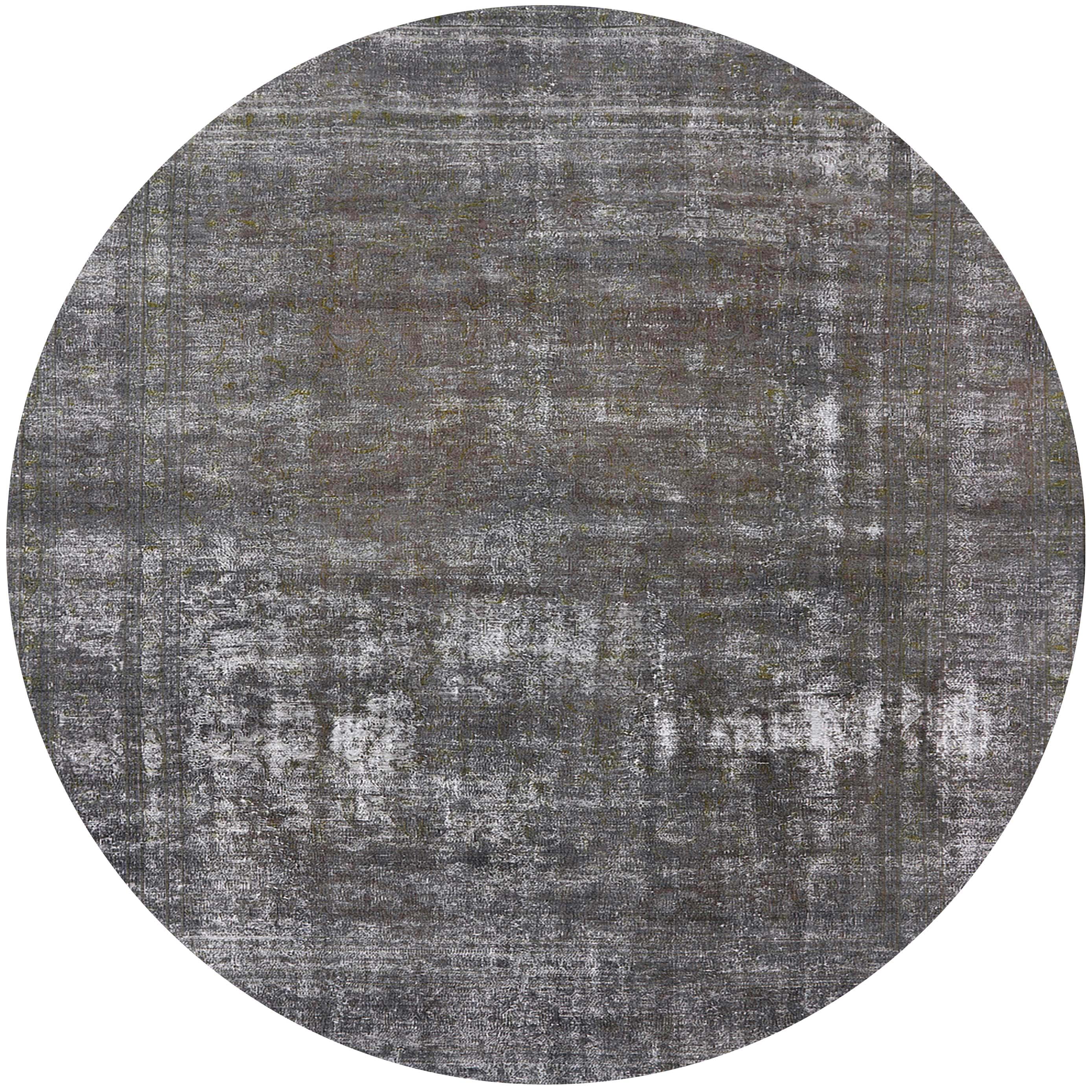 Ahgly Company Indoor Round Mid-Century Modern Gunmetal Gray Oriental ...