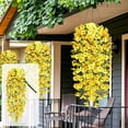 Artificial Hanging Flowers for Outdoors, Realistic Faux Morning Glory ...