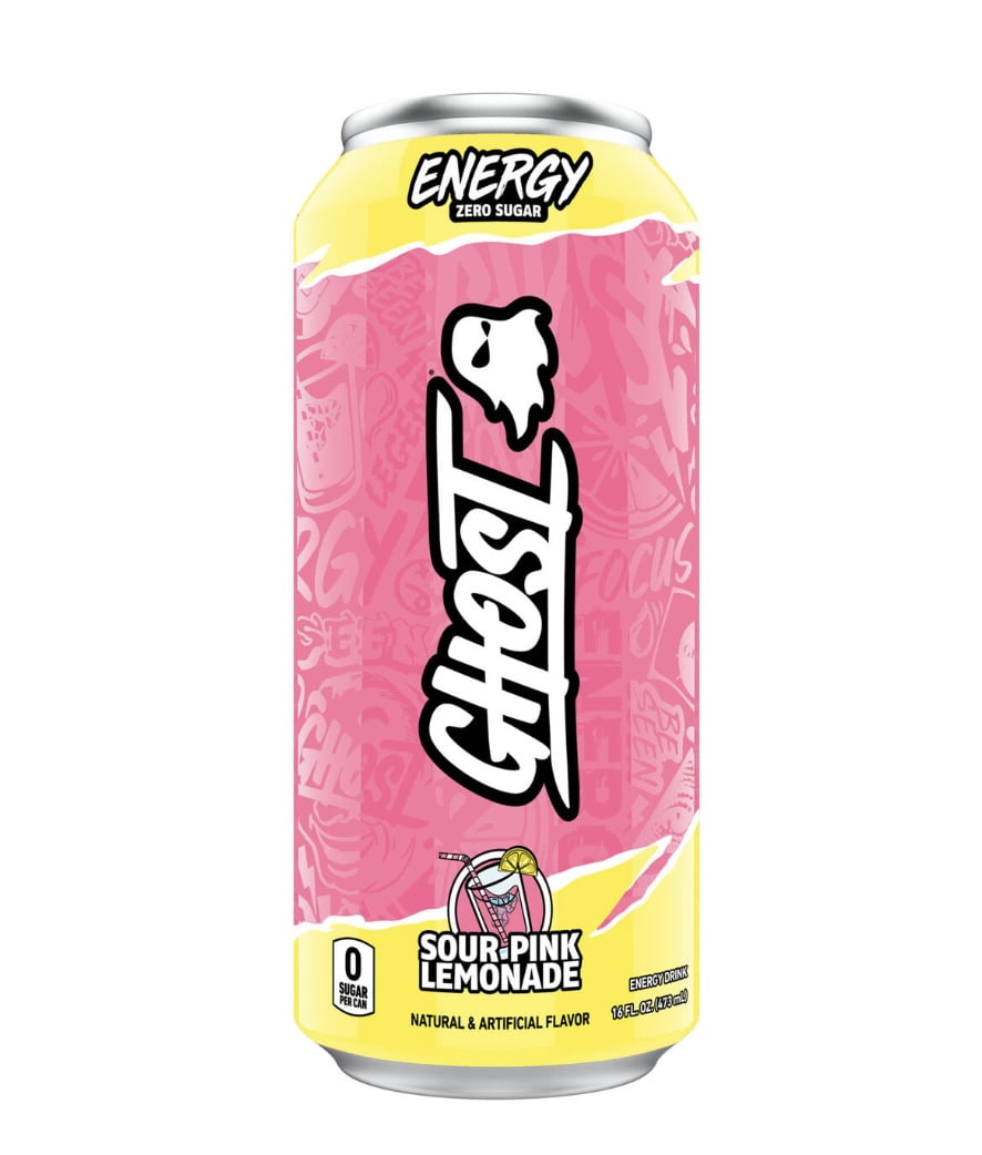 Ghost Sugar-Free Energy Drink, Sour Pink Lemonade , 16 fl. oz. Can ...