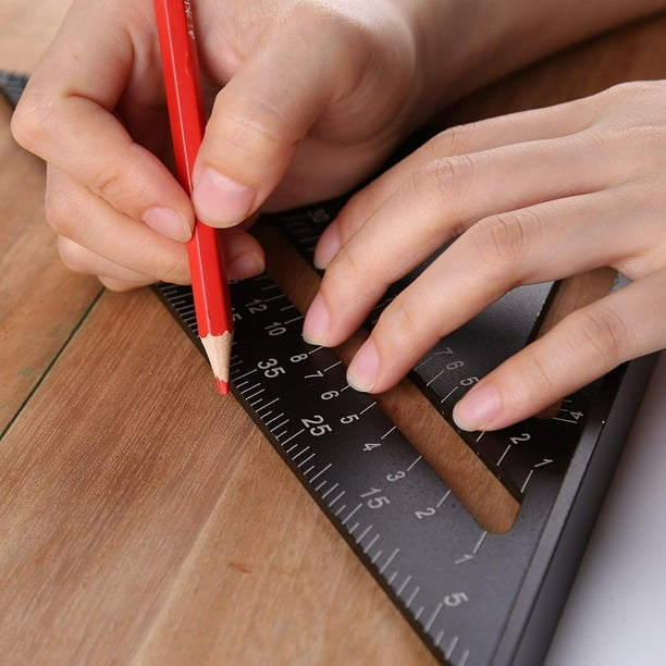 TB&W Metric 7 inch Aluminum Alloy Triangle Ruler Layout Gauges Angle ...