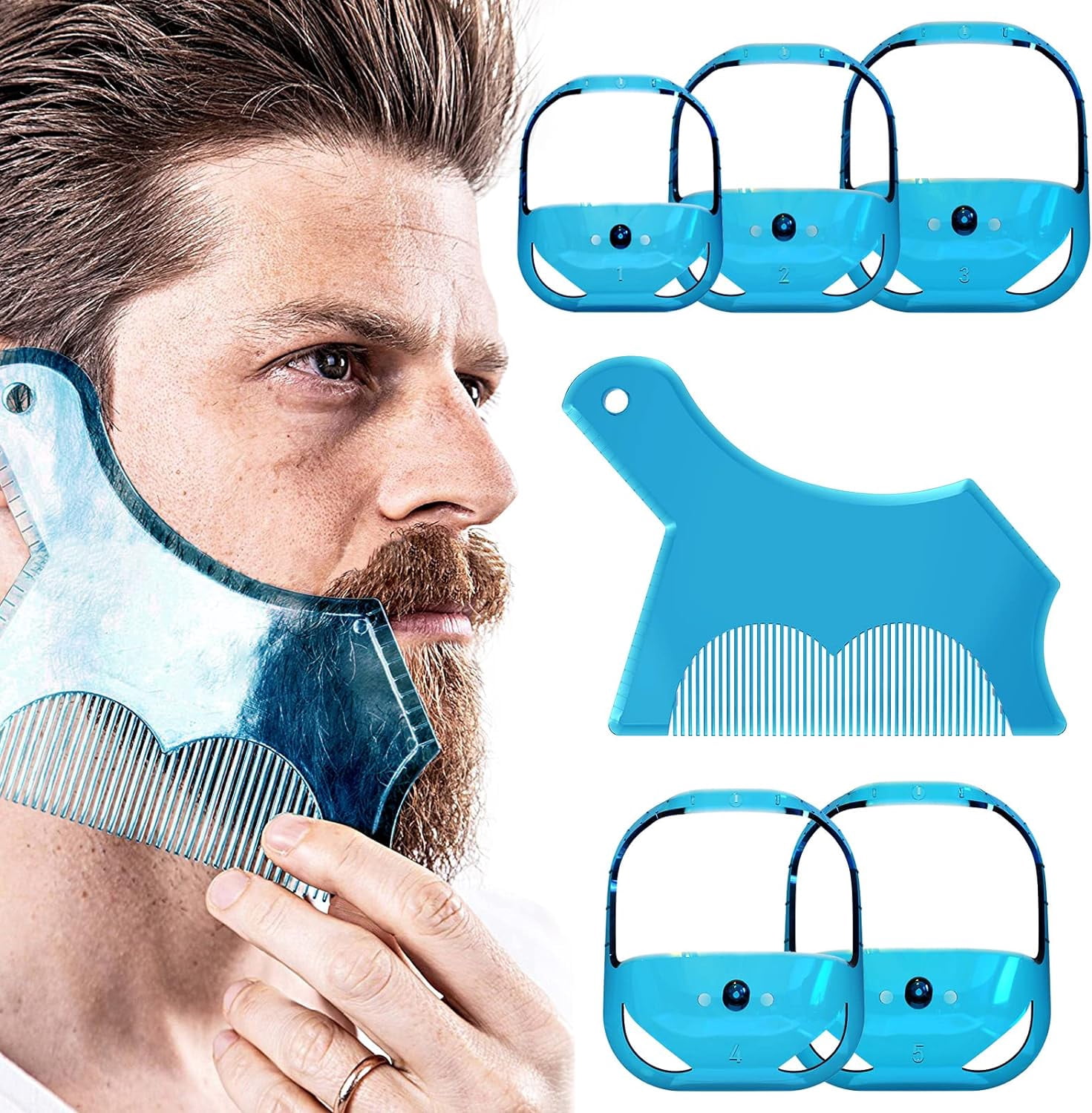 Herramienta para dar forma y peinar la barba con peine, guía de barba ...