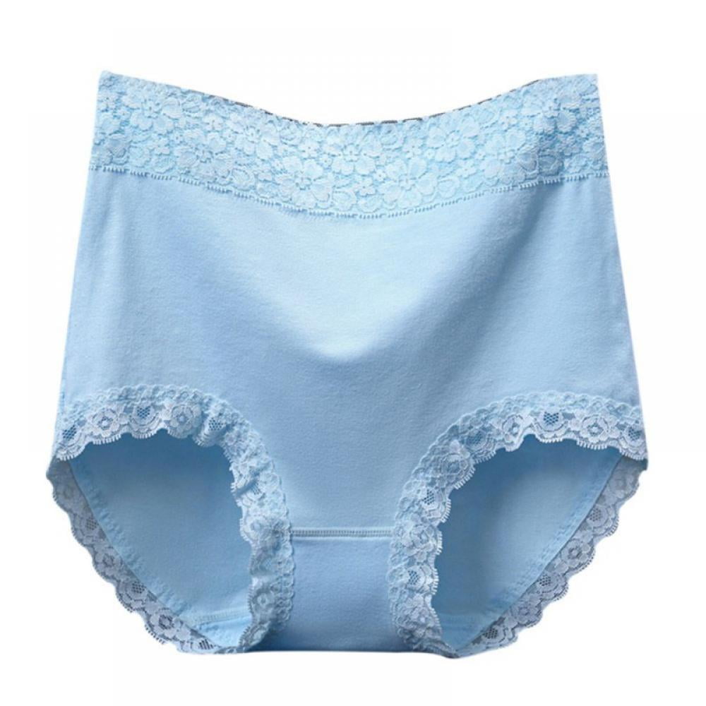 Women Briefs,Lace Brim Panties,Breathable Cotton Panties,High Waist ...