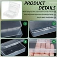 12 Pack 3 Mixed Sizes Rectangular Clear Plastic Bead Storage Box with ...