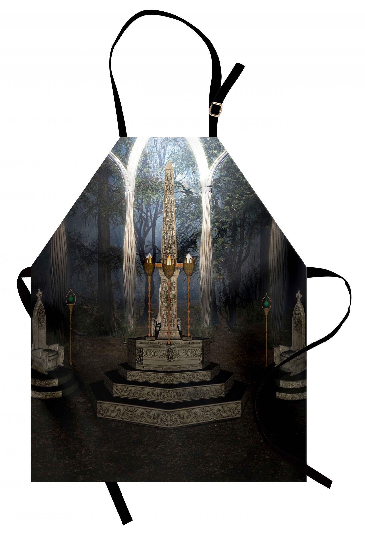 Gothic Apron The Ritual Scenery in Secret Forest Obelisk Between Marble ...