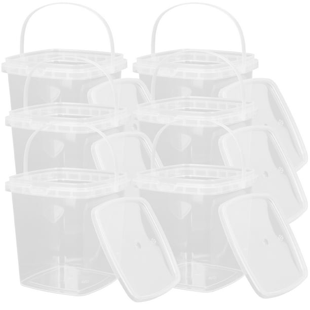 Cubos de helado de 6 piezas recipientes de helado transparente cubos de ...