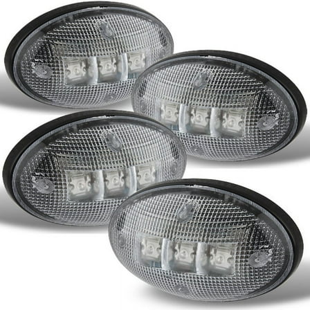 AKKON - For 5Pcs LED Cab Roof Running Marker Lights Smoked Lens Amber ...
