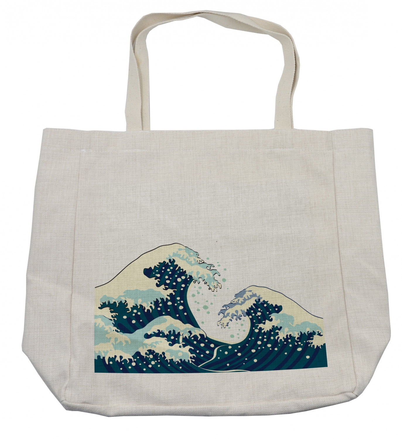Waves Shopping Bag, Japanese Kanagawa Illustration Nautical Ocean ...
