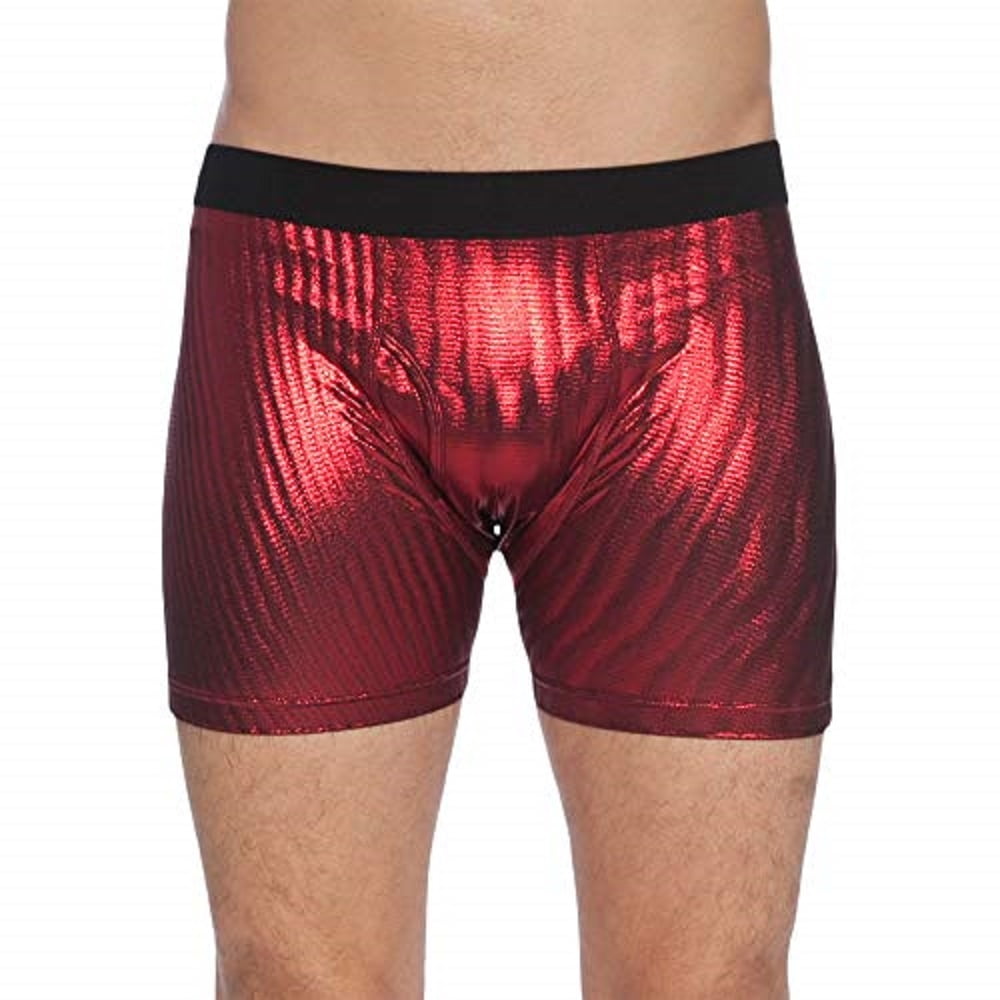 Intimo Mens Shimmer Red Boxer Briefs Underwear Medium