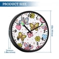 Butterfly Flower Heart Wall Clock 12 Inch Voice Activated Night Light ...