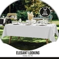 Exquisite 1-Pack White Plastic Disposable Tablecloth – Size: 60 × 84 ...