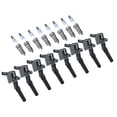 8-Pack DG508 Ignition Coils and SP413 OEM Spark Plugs, Fit Ford Lincoln ...