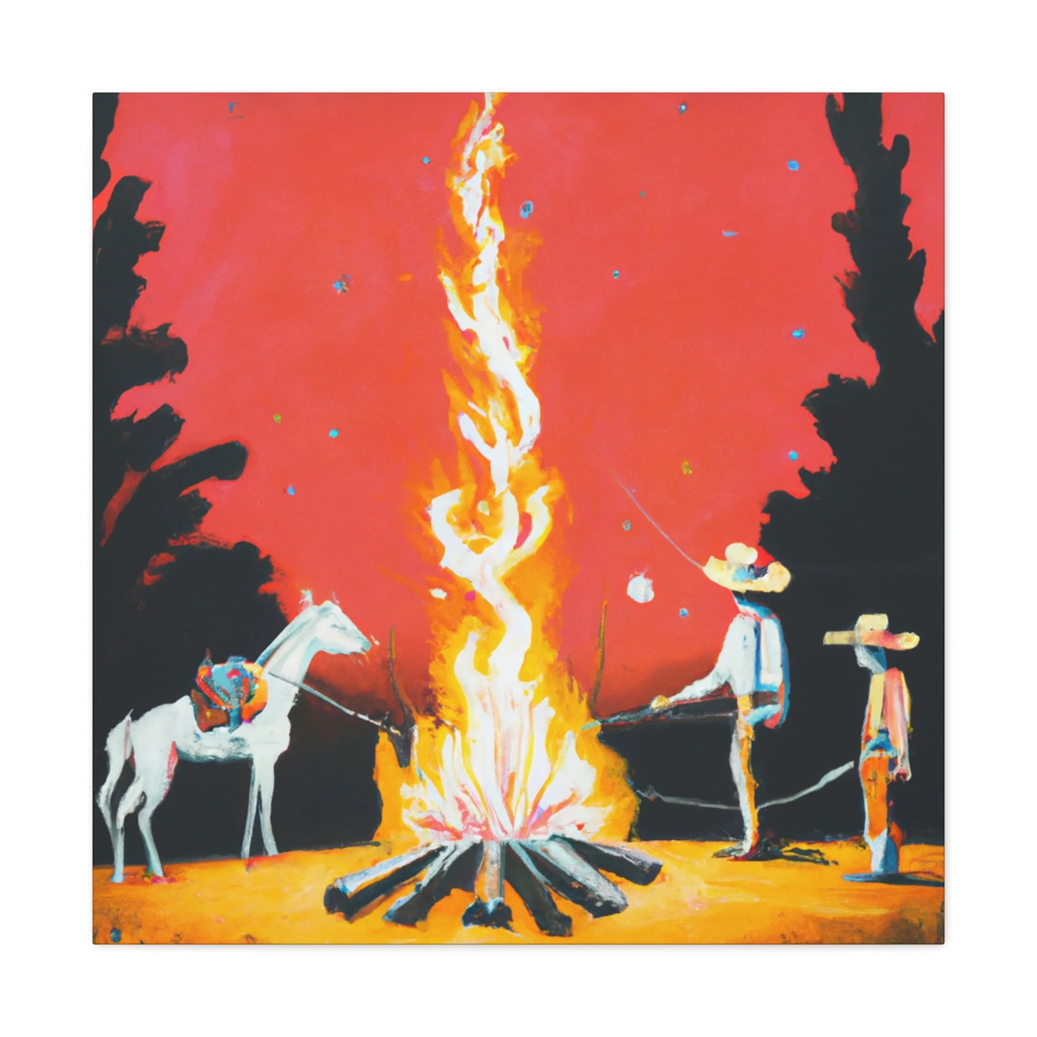 Fireside Campfire Story - Canvas - Walmart.com