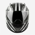 Raider Octane Full Face Motorcycle Helmet DOT Approved / Black/Silver ...