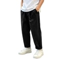 Boys Elastic Waist Casual Japanese Pants Relaxed Fit Drawstring Pants ...