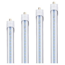 5000k 8ft Led Light Tube Single Pin T8 V Shape 65W Dual-Ended Power ...