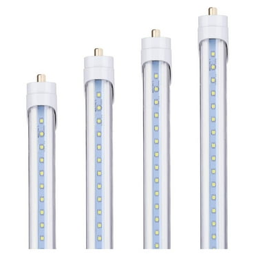 8ft Fluorescent LED Light Tube, V Shape, 5000k, Single Pin T8, 65W ...