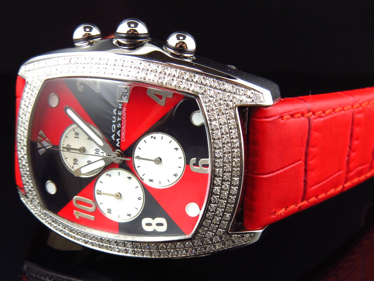 Red and Black W#42 Bubble Diamond Watch (2.5 Ct) - Walmart.com