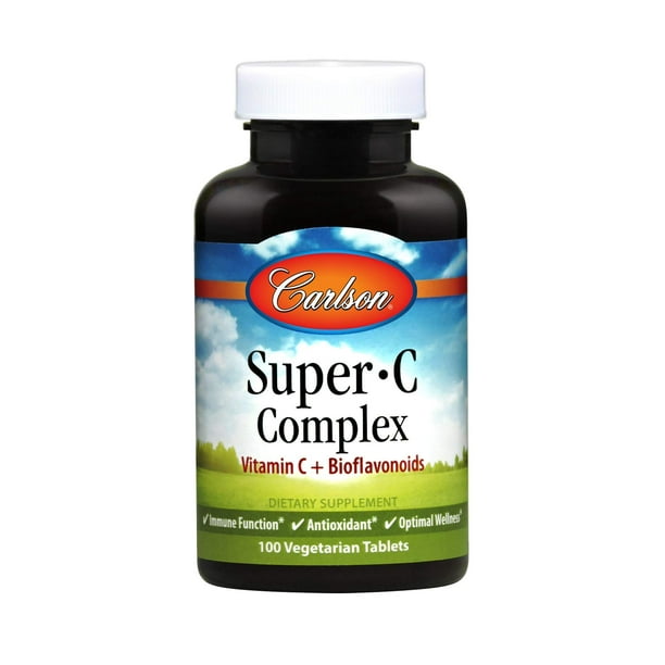 Suplemento Carlson Labs Super C Complex 100 comprimidos | Bodega ...