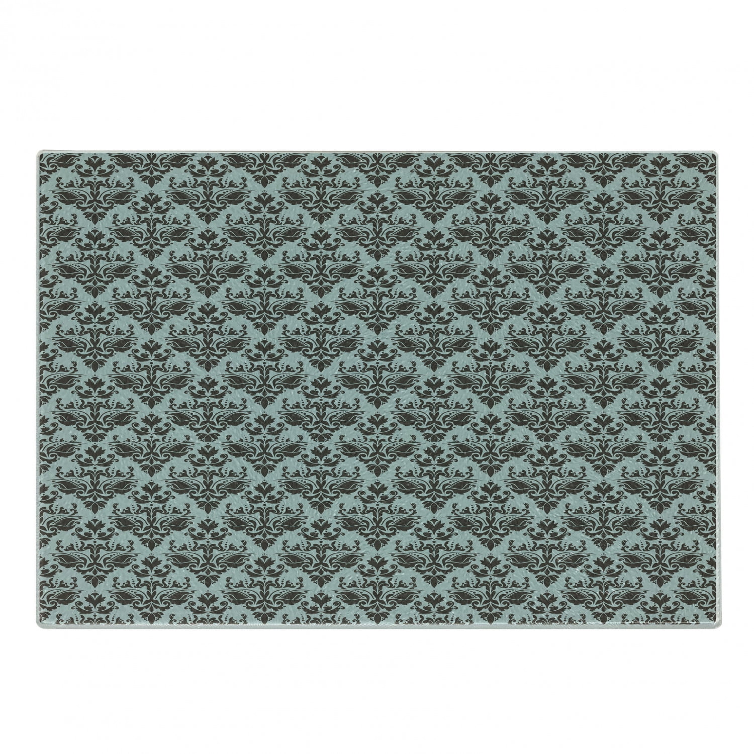 Damask Cutting Board, Damask Shapes Motif Western Modular Leaves and ...