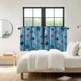 4th of July Star Cute Curtains 24 Inch Length 2 Panels, Small Window ...