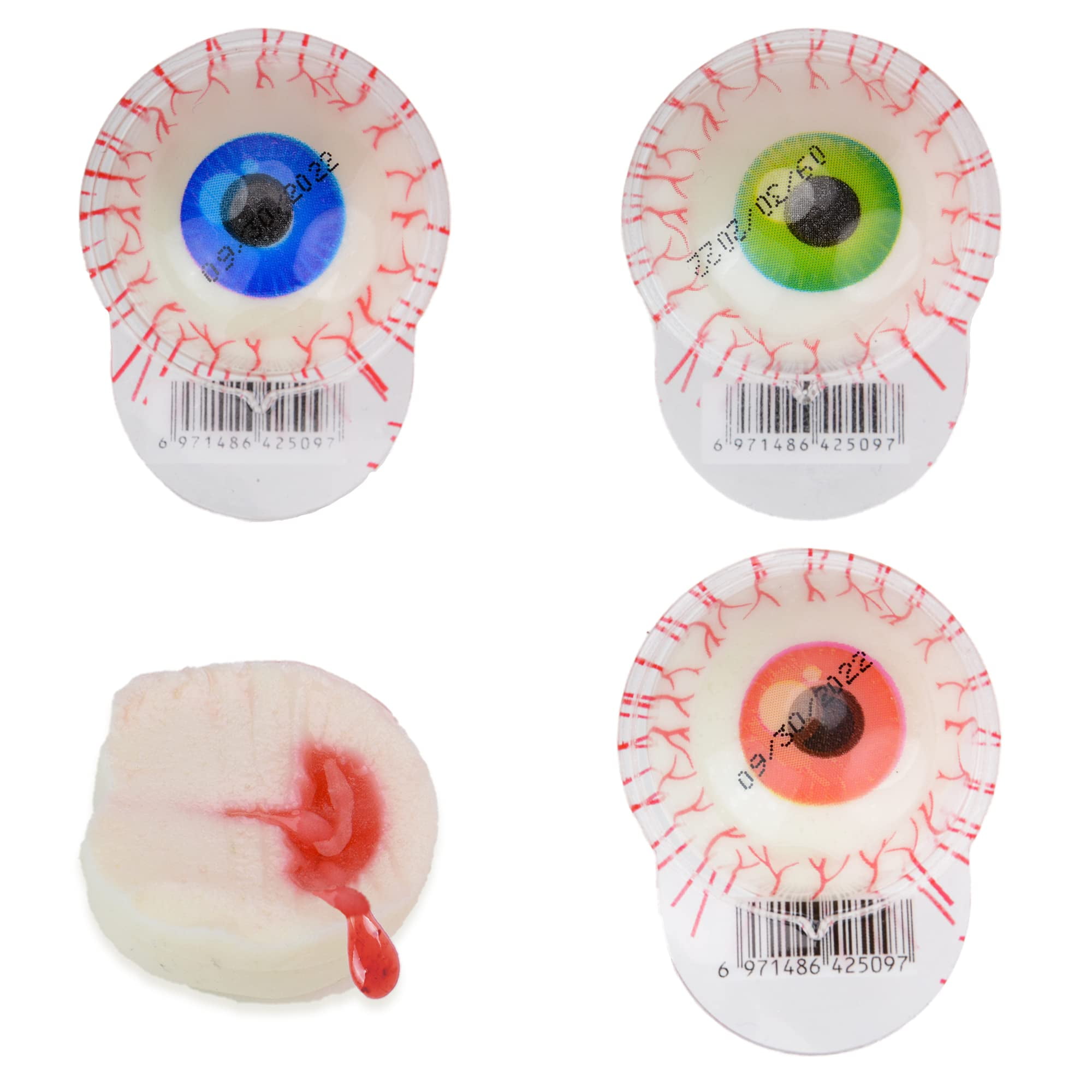 Gummy Candy - 30 mm Large Jelly Filled Gummies - Crazy Eye Gummy ...
