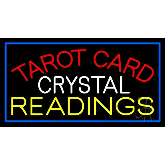 Red Palm And Spiritual Readings White Border LED Neon Sign 20" Tall x ...