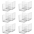 12 Pcs Clear Plastic Square Vases, 4 Inch & 5 Inch Dual Size Cube ...