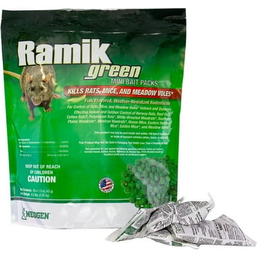 Neogen Ramik Green Rat and Mouse Killer Poison Pellet Bait Packs ...